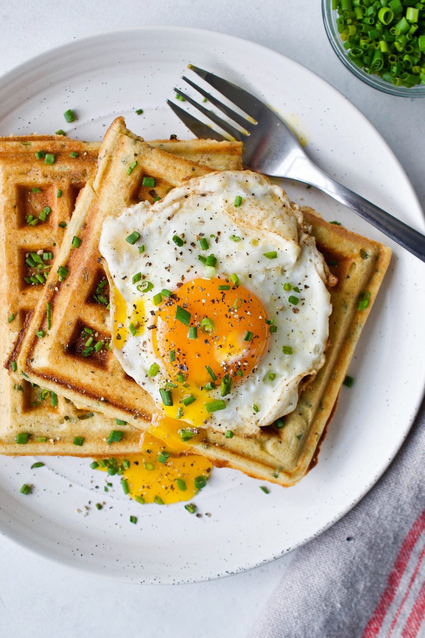 Ham & Chive Waffles (Paleo - Grain Free) | Every Last Bite