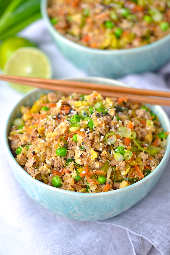 Pork Cauliflower Fried Rice (Paleo - Whole30 - Keto) - Every Last Bite