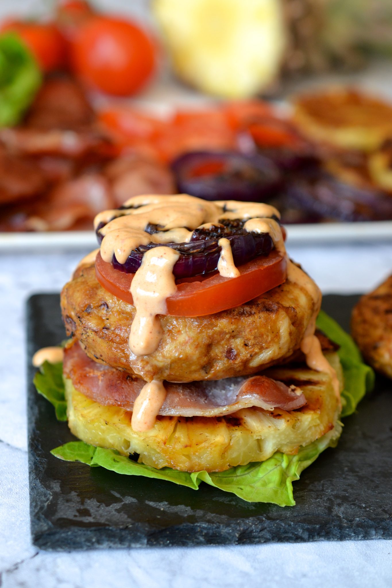 Hawaiian Chicken Burgers (Whole - Paleo) - Every Last Bite