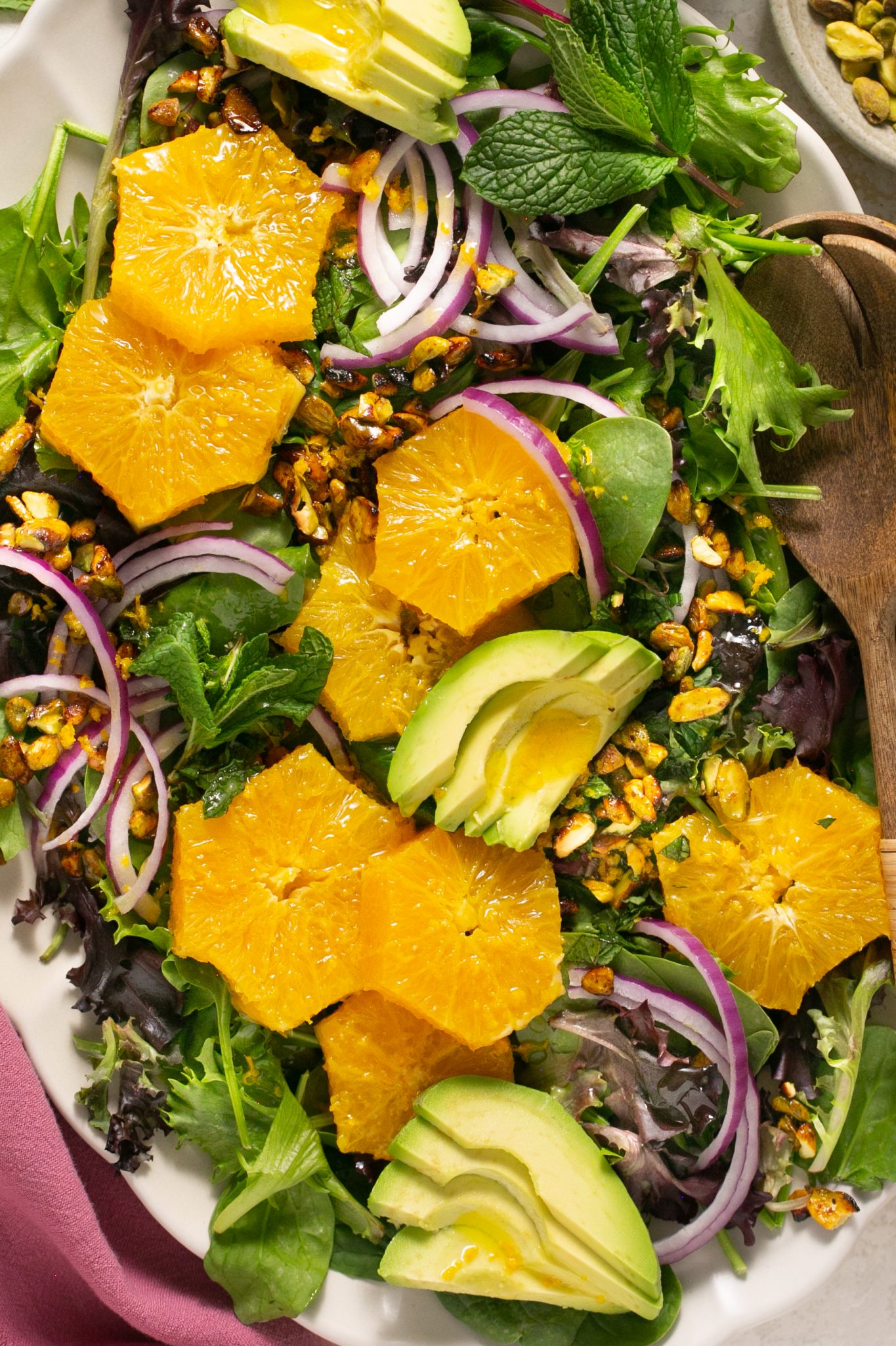 Orange, Avocado & Candied Pistachio Salad - Every Last Bite